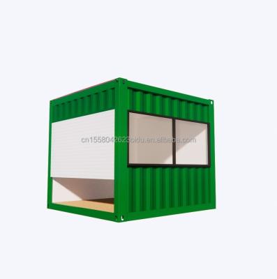 China 20ft Mini Store Container Coffee Shop Bar Fast Food Restaurant Convenience Store Kiosk Booth with Aluminum Alloy Windows for sale