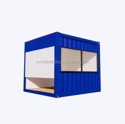 China 20ft Mini Store Container Coffee Shop Bar Fast Food Restaurant Convenience Store Kiosk Booth with Aluminum Alloy Windows for sale