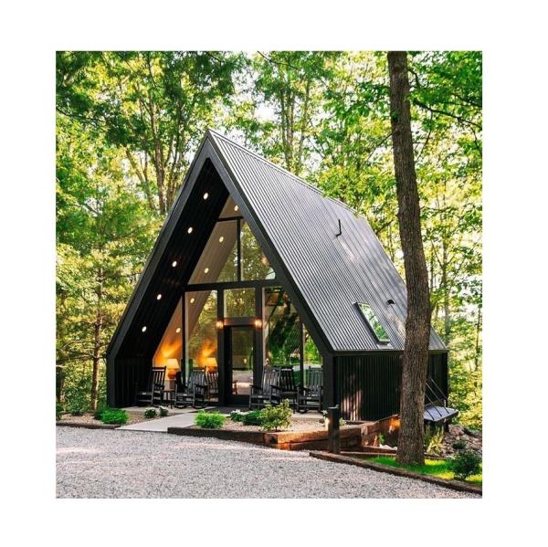 Quality Steel Structure Triangular Wooden House for sale