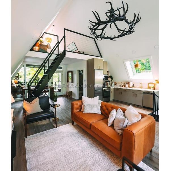 Quality Steel Structure Triangular Wooden House for sale
