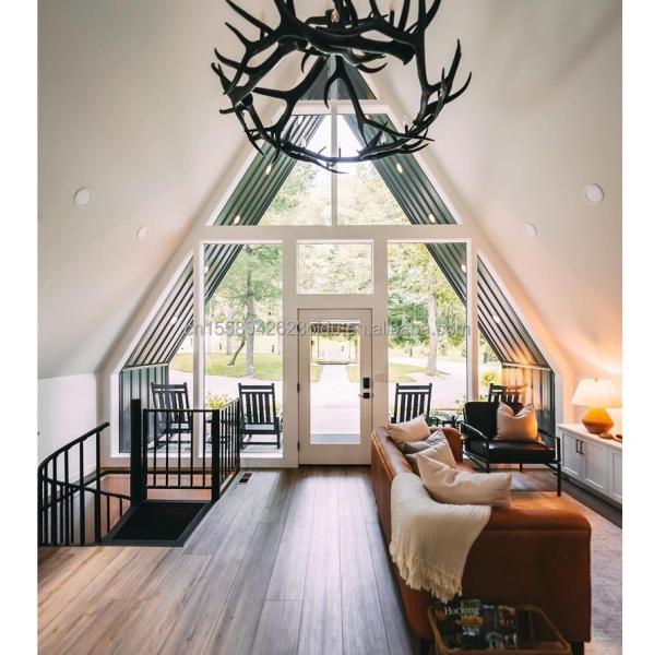 Quality Steel Structure Triangular Wooden House for sale