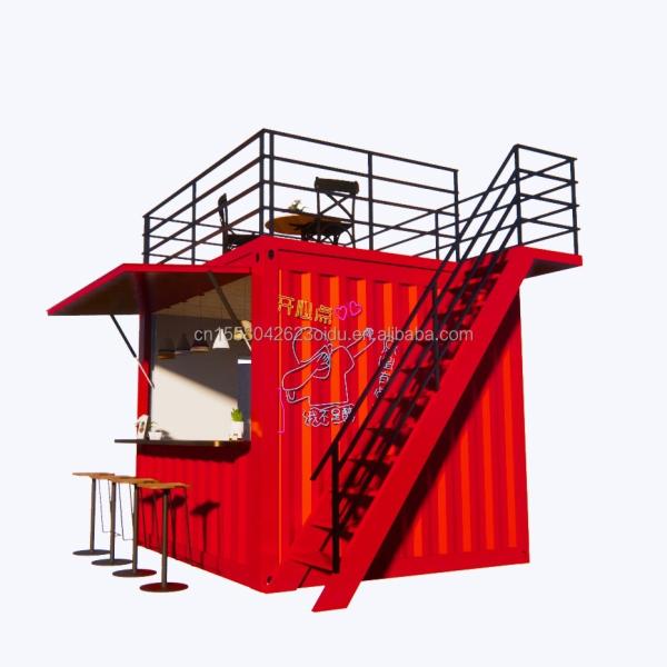 Quality Shop Professional Customized Container Coffee Shop Bar Fast-food Restaurant Convenience Store Kiosk Booth with Aluminum Alloy Windows for sale