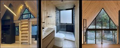 China Fast Install Luxury Villa Prefabricated A Frame House Steel Structure Triangle Container House Made with Sandwich Panel for sale