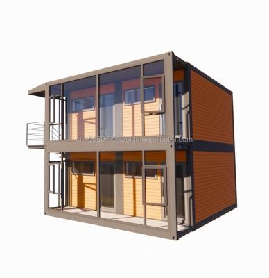 China Gegalvaniseerde stalen vierkante buizen 20ft Afneembare Flat Pack Shipping Container voor Modern Home Villa Mall School Te koop