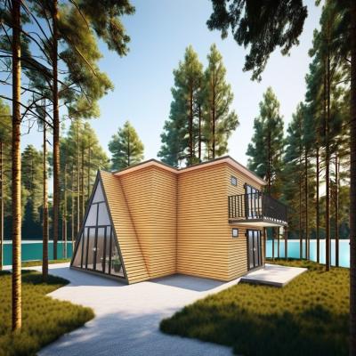Cina Colore personalizzato Imballaggio piatto Case prefabbricate Casa triangolare per hotel in vendita