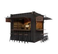 Quality Galvanized Steel Square Tubes Mini Popup Shop Mobile Container Coffee Bar Houses for sale