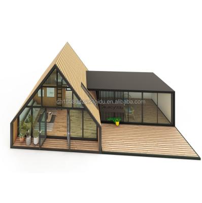 China Moderne stalen frame gegalvaniseerd stalen buiging 180g kleine prefab huis voor familie vakantie of hotel Te koop