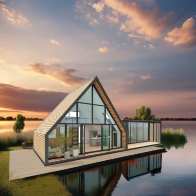 China Moderne stalen frame gegalvaniseerd stalen buiging 180g kleine prefab huis voor familie vakantie of hotel Te koop