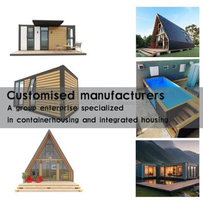 China Moderne stalen frame gegalvaniseerd stalen buiging 180g kleine prefab huis voor familie vakantie of hotel Te koop