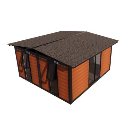 China 20ft 40ft Winddicht Luxe Modulaire Steel vouwcontainers voor villa's Op maat gemaakte muur 50/75/100mm Wave Sandwich Panel Te koop
