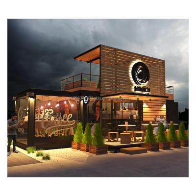 Cina Colore personalizzato Disegno moderno Contenitore prefabbricato Latte Tè Negozio Caffe' Negozio Caffe' Case Mini Container Modulare Casa in vendita