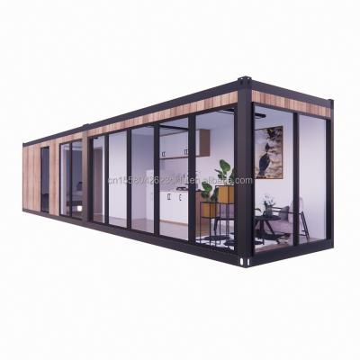 China Resort Hotel Accommodatie Gemaakt van gegalvaniseerde stalen vierkantbuizen en moderne houten materialen in platte verpakkingen Te koop