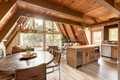 China EU Driehoekige A-vormige staalstructuur Ruimte Modern klein huis Prefab Kit Luxe driehoekige A-ruimte Huis met houten huizen Te koop