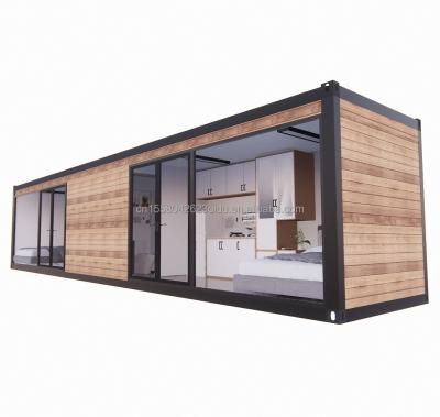 China EU 40ft voorgefabriceerde woonkamer Containerruimte met aluminiumalloy ramen en gegalvaniseerde stalen vierkant buizen Te koop