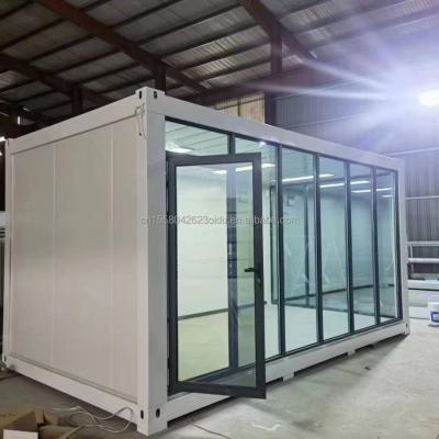 China Main Structure Galvanized Steel Square Tubes in Made 20ft Flat Packaging Prefabricated Temporary Container Workshop for sale