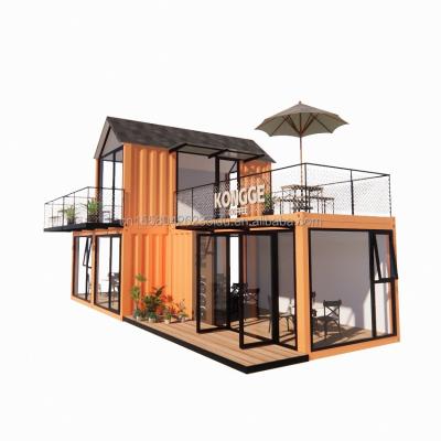 China Outdoor Application Prefabricated Steel Restaurant Container Store with Modern Design and Aluminum Alloy Windows 20ft or 40ft for sale
