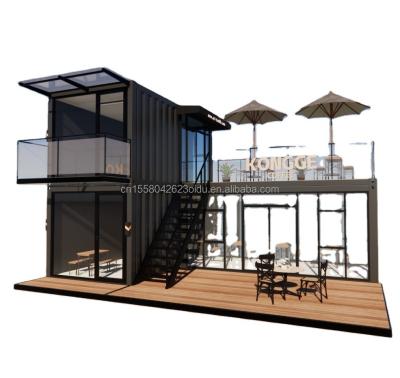 China 10ft 20ft Steel Shipping Container Prefabricated House Shop Bar Workshop Home Bedroom Hotel 40ft Size with Sandwich Panel for sale