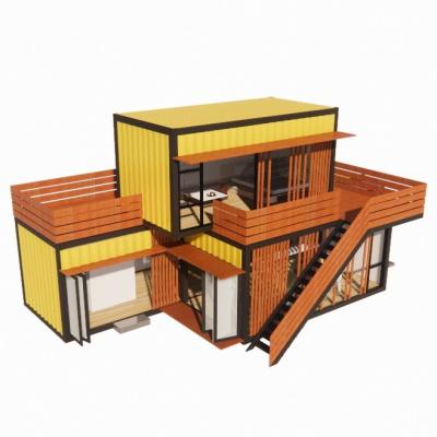 Cina Negozi commerciali di strada Sala pieghevole Combinazione con il giallo Ristrutturazione industriale Vento esterno Flat Pack Container House in vendita