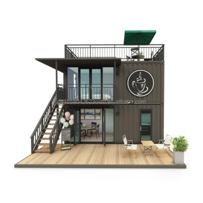 China Galvanized Steel Square Tubes Modern Small Western-Style Tiny House Flat Pack Container Coffee Shop for Mall Application for sale