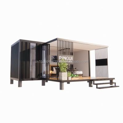 China Finished Product 20ft Pop-up Container House with Customized Color and 50/75/100mm Wave Sandwich Panel for sale