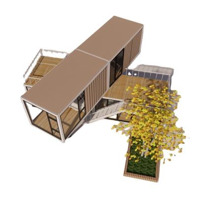 Cina 20ft o 40ft Luxury Design Due strati Appartamento Abitazione Fabbricata Portabile Container House con vetrate di alluminio in vendita