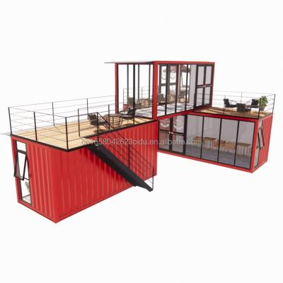 Cina 50/75/100mm Wave Sandwich Panel Wall Modular Mobile Store per contenitori Negozio di dessert Strada Prefab Coffee Kiosk Booth Design in vendita