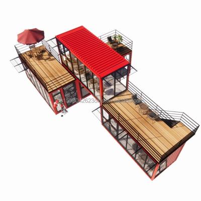 Cina 50/75/100mm Wave Sandwich Panel Wall Modular Mobile Store per contenitori Negozio di dessert Strada Prefab Coffee Kiosk Booth Design in vendita