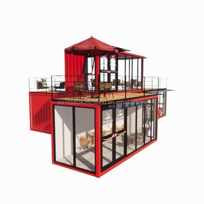 Cina 50/75/100mm Wave Sandwich Panel Wall Modular Mobile Store per contenitori Negozio di dessert Strada Prefab Coffee Kiosk Booth Design in vendita