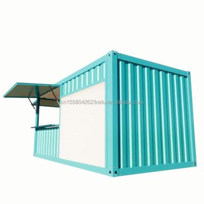 China Customized Color Pop-up Shop Container Coffee Shop/Bar/Fast-food in 20FT Flat Packaging for Supermarket Promotion for sale