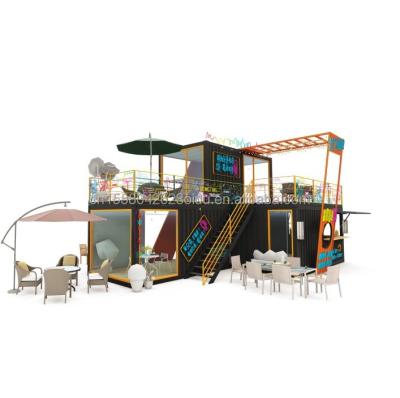 China Modified 20 Foot 40 Foot Prefab Shipping Container Pop Up Coffee Shop Restaurant Mobile Container Bar for Modified Design for sale