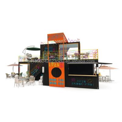China Modified 20 Foot 40 Foot Prefab Shipping Container Pop Up Coffee Shop Restaurant Mobile Container Bar for Modified Design for sale