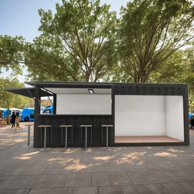 Cina 20ft Mini Pop-up Shop Container per Fast-Food Ristorante Convenience Store Chiosco e Casa In acciaio galvanizzato 180g in vendita