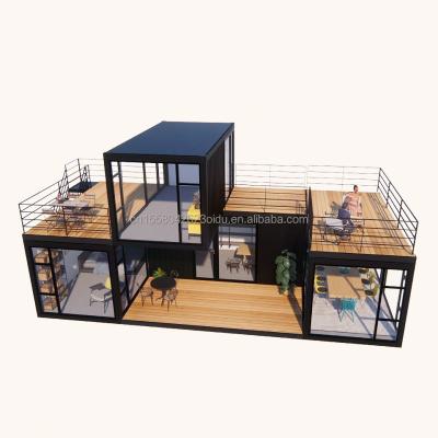 China Customized Color Luxury Modular Home Container Steel Residential Prefabricated Villa Prefabricated House Houses for Shop for sale