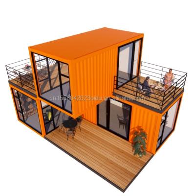 China Shipping Containers Prefab House Comfortable Container Villa With Bathroom Galvanized Steel Square Tubes Main Structure for sale