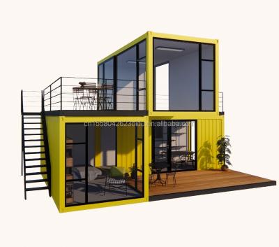 China Shipping Containers Prefab House Comfortable Container Villa With Bathroom Galvanized Steel Square Tubes Main Structure for sale