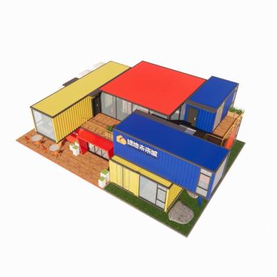 Cina Tubi quadrati in acciaio galvanizzato Struttura principale per la personalizzazione Moderne case di container prefabbricate Vetro in lega di alluminio in vendita