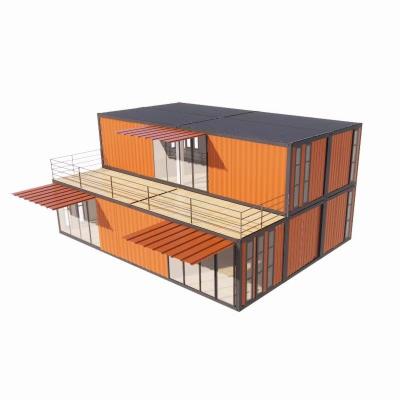 China Aluminum Alloy Windows and 50/75/100mm Wave Sandwich Panel Luxury Prefabricated Houses with Toilet for sale
