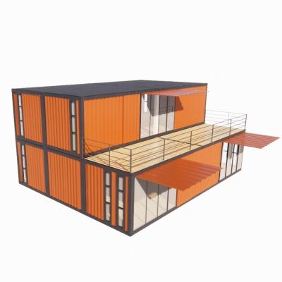 China Aluminum Alloy Windows and 50/75/100mm Wave Sandwich Panel Luxury Prefabricated Houses with Toilet for sale