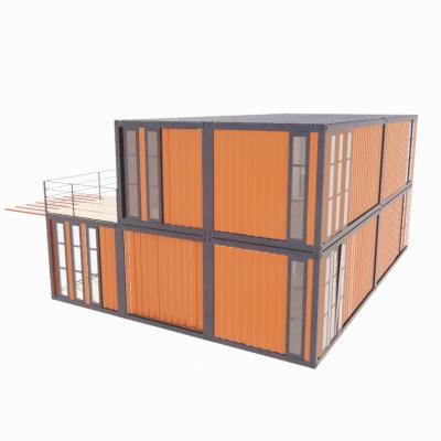 China Aluminum Alloy Windows and 50/75/100mm Wave Sandwich Panel Luxury Prefabricated Houses with Toilet for sale