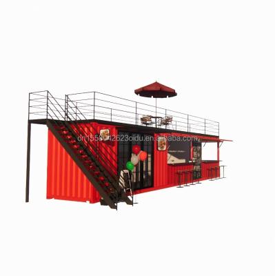 China Modern Luxurious 20ft 10ft Mini Cafe Bar Restaurant House Container Coffee Shop Prefabricated Steel Interior Design for Mall for sale