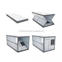 China 50/75/100mm Wave Sandwich Panel 20ft Flat Packaging Quick Folder Container Trailer for Your B2B Needs for sale