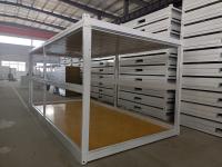 China 50/75/100mm Wave Sandwich Panel 20ft Flat Packaging Quick Folder Container Trailer for Your B2B Needs for sale