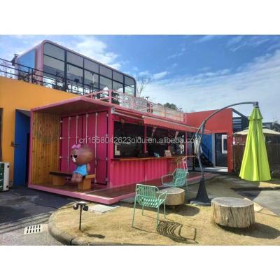 Cina 20ft Flat Mobile Container Shop Store Coffee Retail Stall con pannello sandwich Wave da 50 mm Parete per hotel in vendita