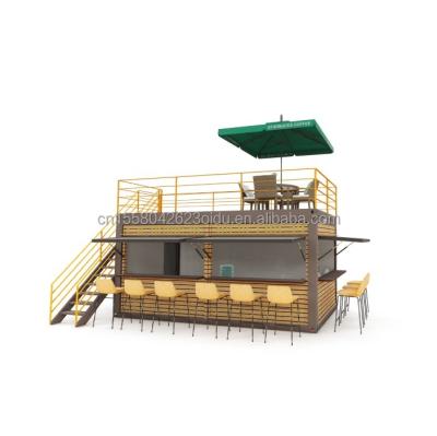 Cina 20 piedi contenitore bar del caffè portabile magazzino prefabbricato con contenitore di progettazione e 50/75/100mm Wave Sandwich pannelli di pareti in vendita