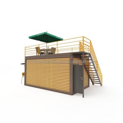 Cina 20 piedi contenitore bar del caffè portabile magazzino prefabbricato con contenitore di progettazione e 50/75/100mm Wave Sandwich pannelli di pareti in vendita