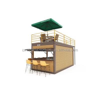 Cina 20 piedi contenitore bar del caffè portabile magazzino prefabbricato con contenitore di progettazione e 50/75/100mm Wave Sandwich pannelli di pareti in vendita