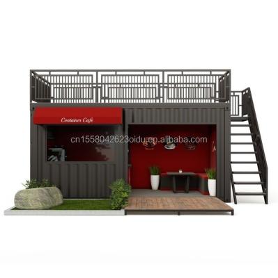 Cina Luxury Shipping Container Bar 20FT Container Coffee Shop and Restaurant con piegatura in acciaio galvanizzato 180g in vendita