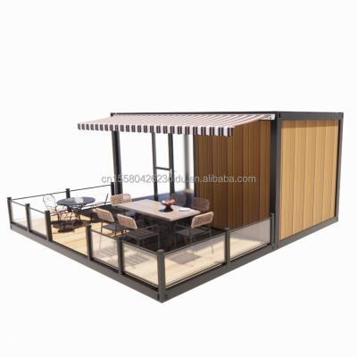 Cina Negozio 20 piedi ristorante e bar mobile 10 piedi 20 piedi porta merci contenitore di legno cucina in acciaio galvanizzato piegatura 180g telaio in acciaio in vendita