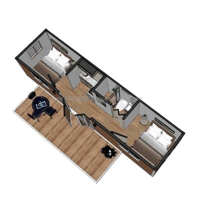 Cina Casa in legno prefabbricata con 2 camere da letto 1 bagno 1 cucina in vendita