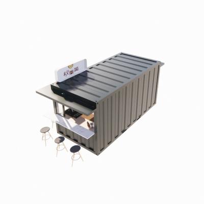 China 20ft Container Lojas pré-fabricadas Lojas de banho incluído e cor personalizada para o seu espaço comercial à venda